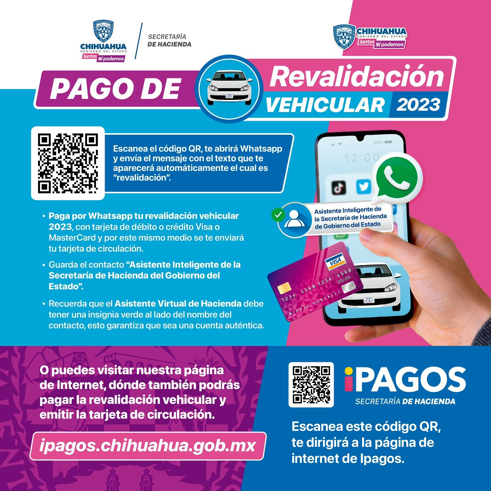 Así podrás pagar la revalidación vehicular por WhatsApp - Soy Chihuahua